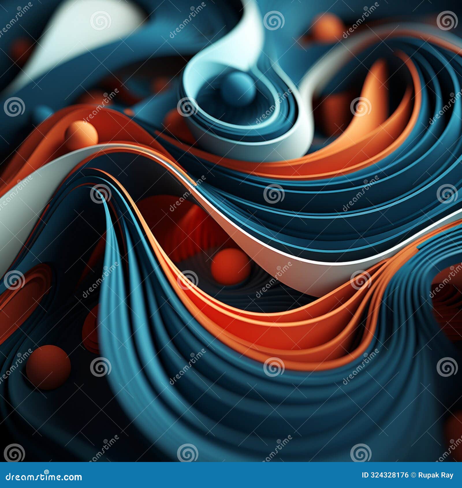Stylized Abstract 3D Design Background Image Stock Illustration ...