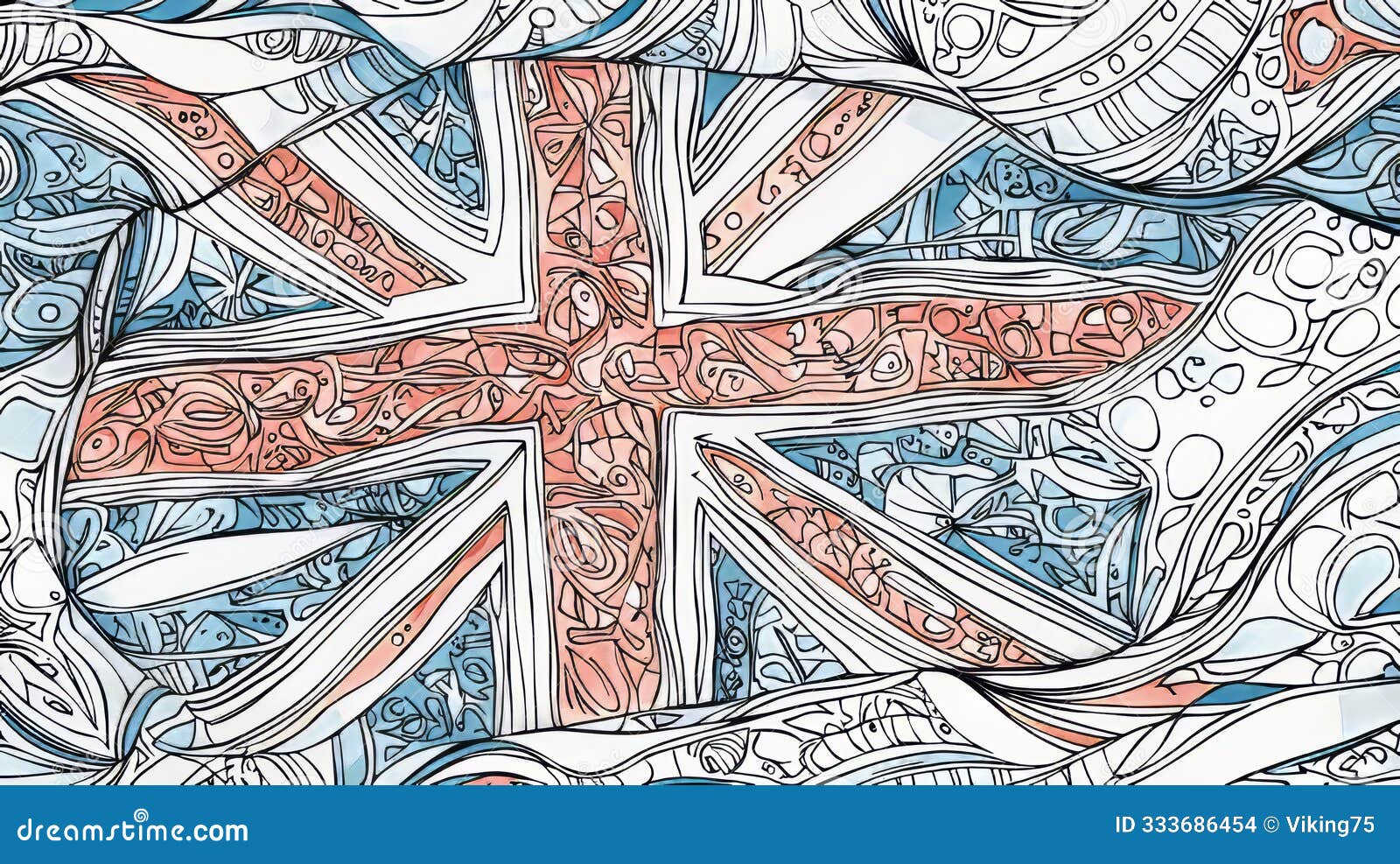 A Stylized, Abstract Interpretation of the Union Jack Flag, with ...