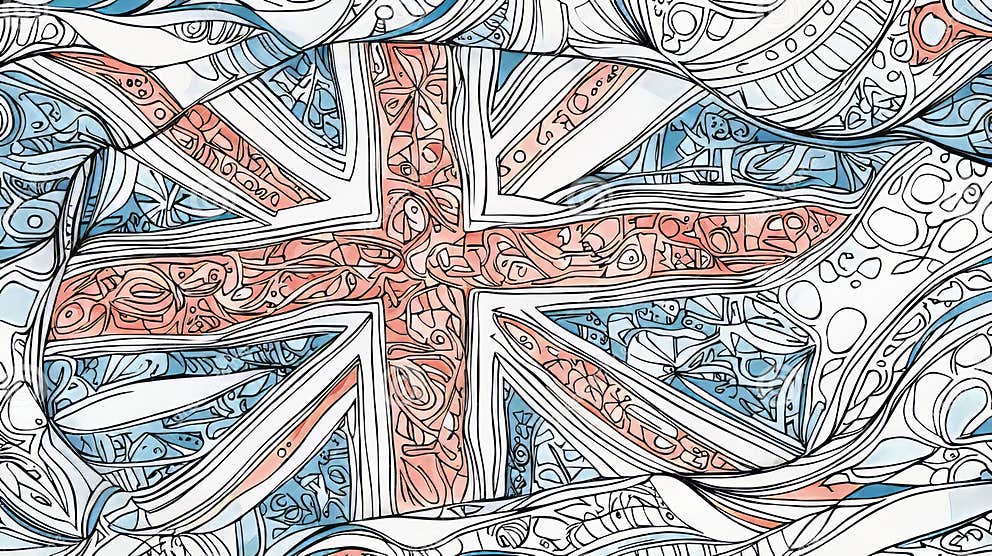 A Stylized, Abstract Interpretation of the Union Jack Flag, with ...