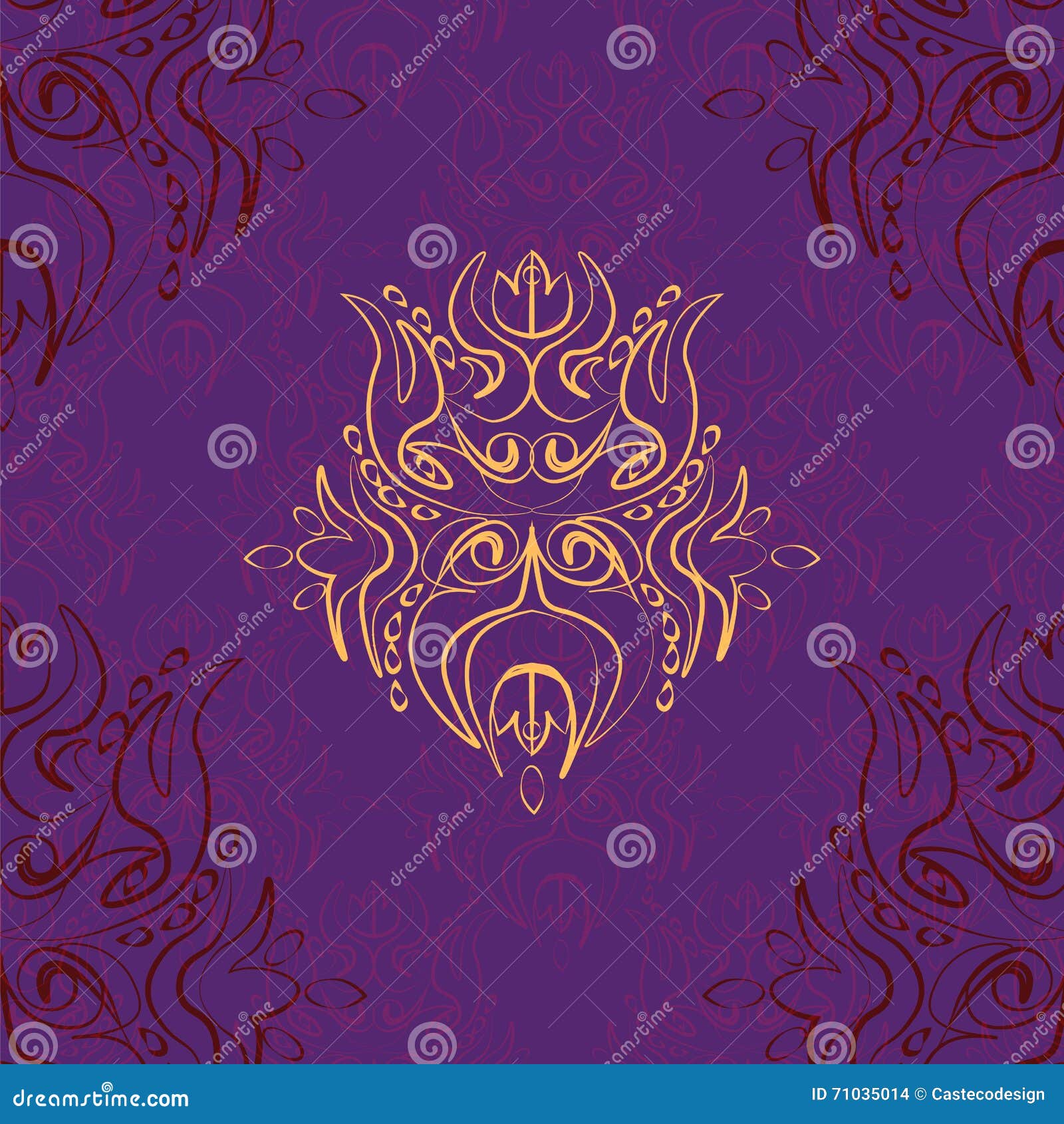 Stylized abstract pattern stock vector. Illustration of antique - 71035014