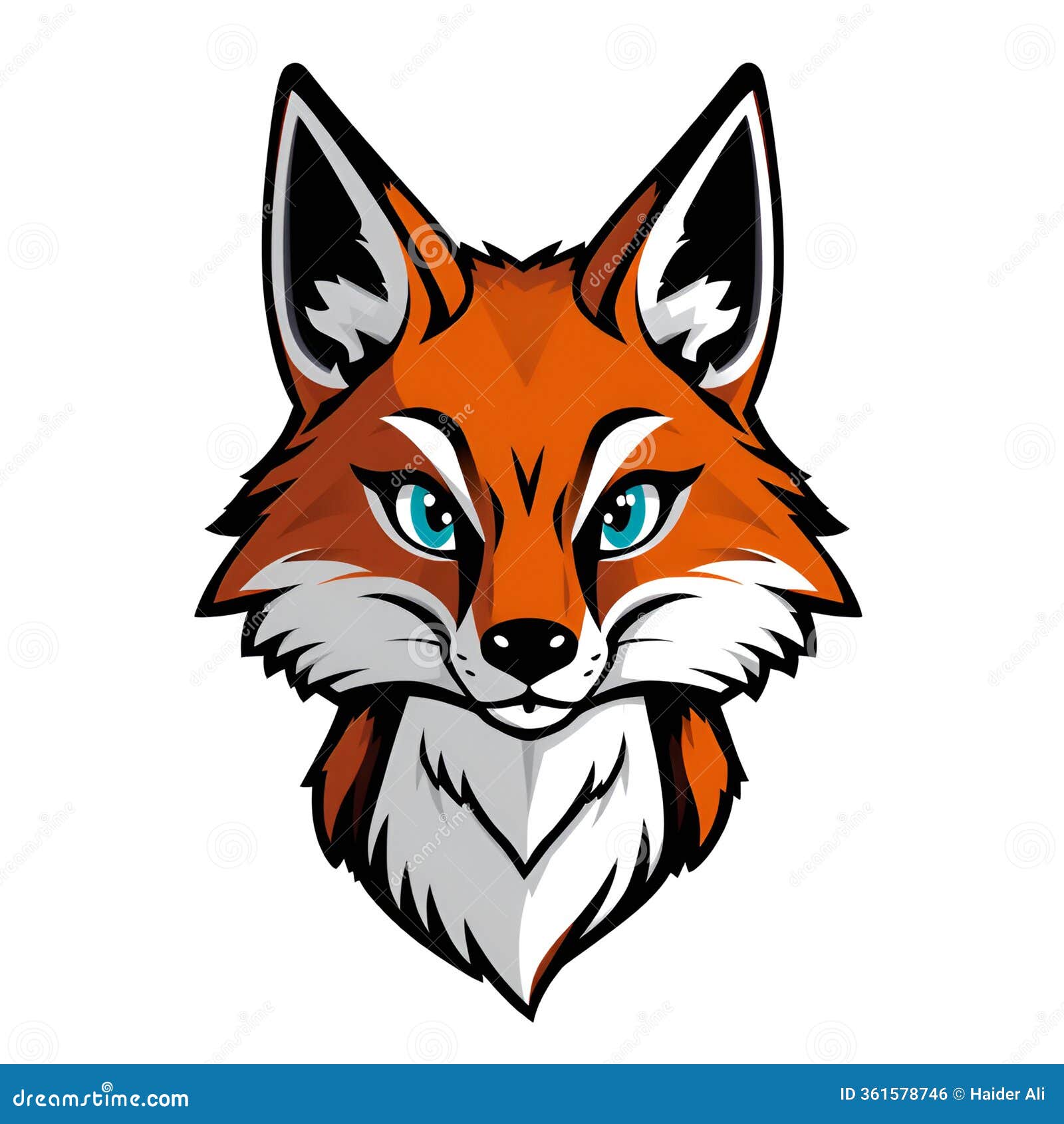 Stylized AI Created Fox Character Logos Stock Photo - Image of created ...