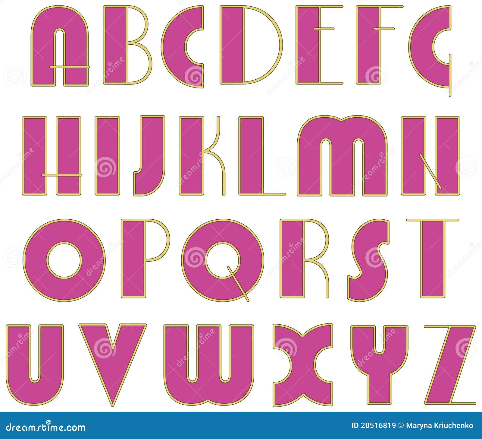 Stylized alphabet stock vector. Illustration of festive - 20516819