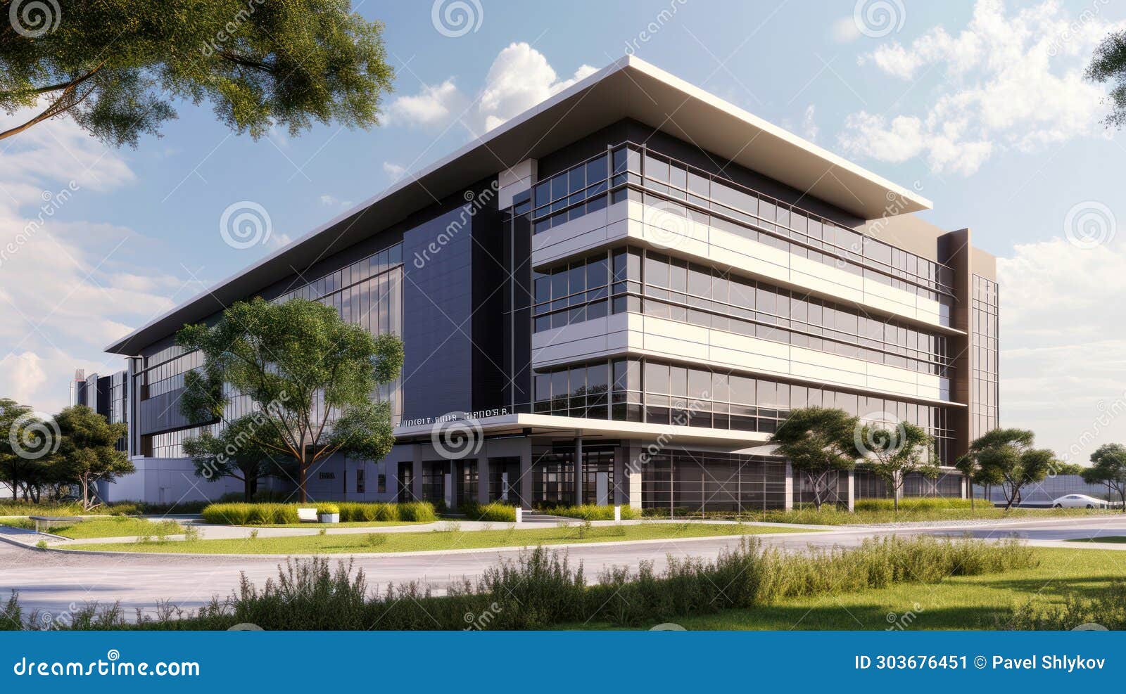 Stylized Altered Generic Corporate Modern Office Building Stock Image ...