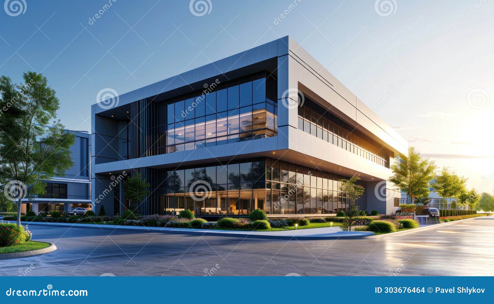 Stylized Altered Generic Corporate Modern Office Building Stock Photo ...