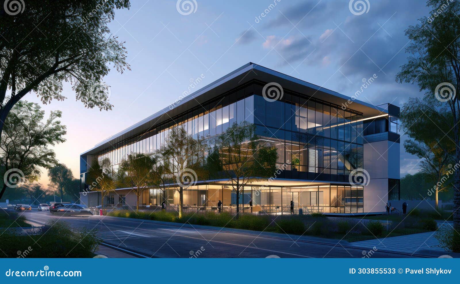 Stylized Altered Generic Corporate Modern Office Building Stock Image ...