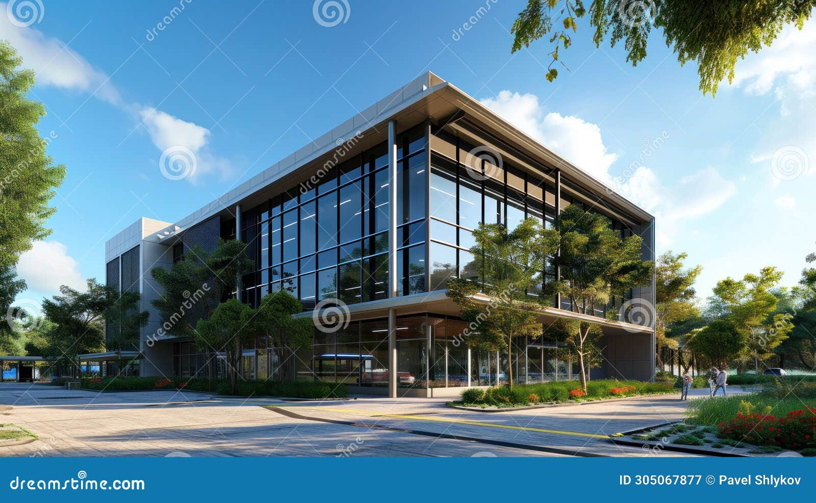 Stylized Altered Generic Corporate Modern Office Building Stock Image ...