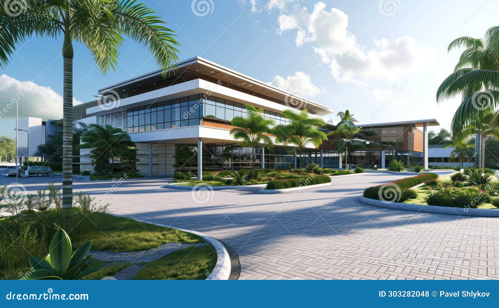 Stylized Altered Generic Corporate Modern Office Building Stock Photo ...