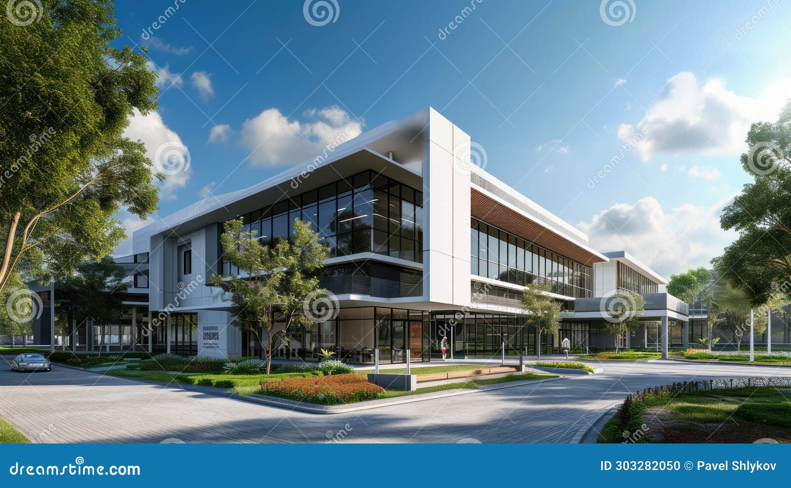 Stylized Altered Generic Corporate Modern Office Building Stock Photo ...