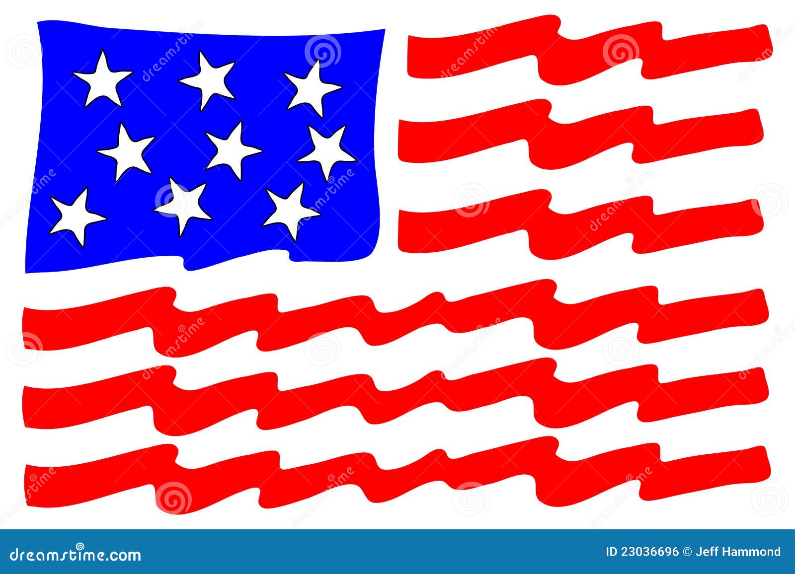 Stylized American Flag stock illustration. Illustration of acoustic ...