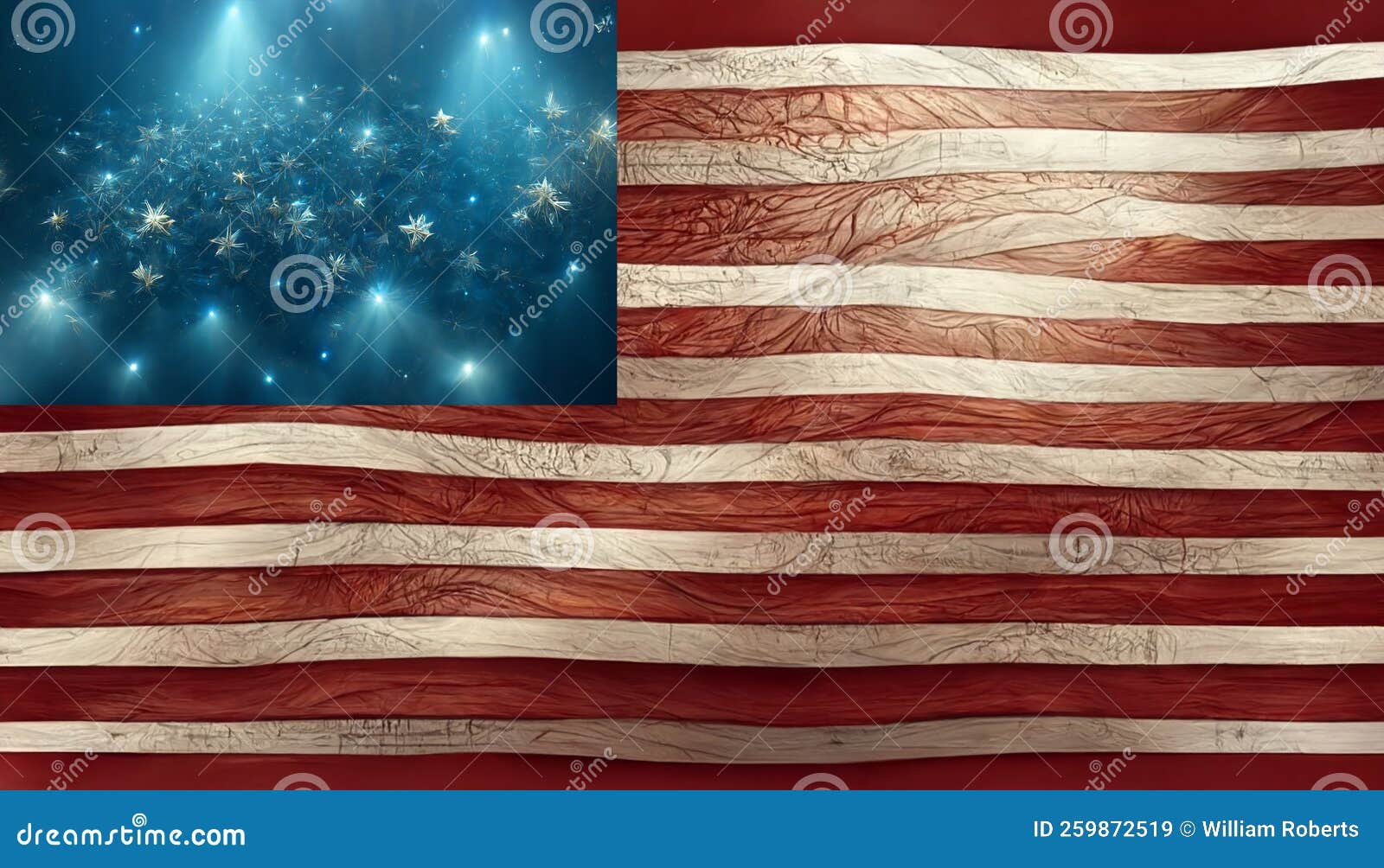 A Stylized American Flag Made Up of Different 3D Textures Stock ...