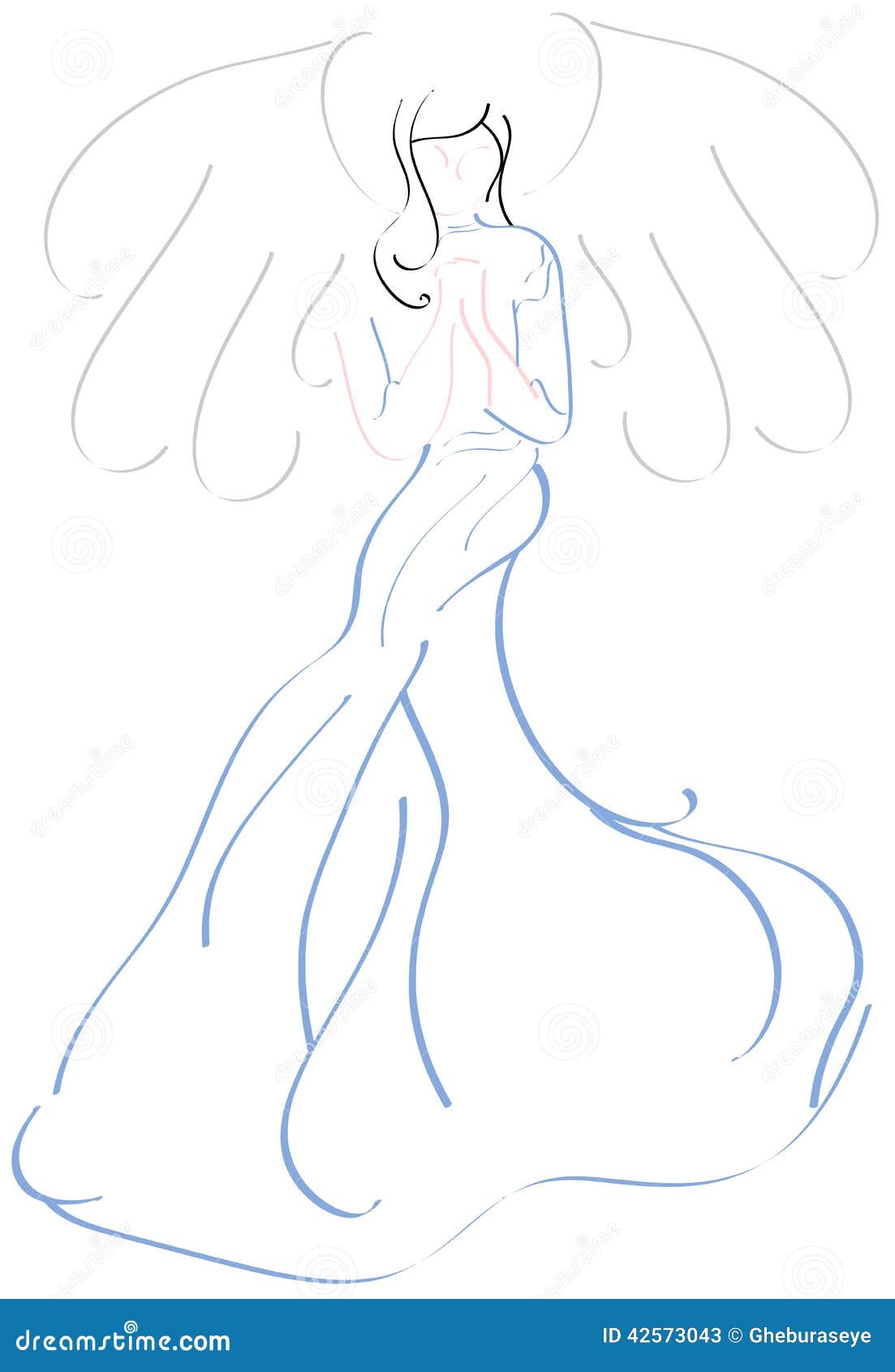 Stylized Colorful Angel Isolated Stock Illustration - Illustration of ...