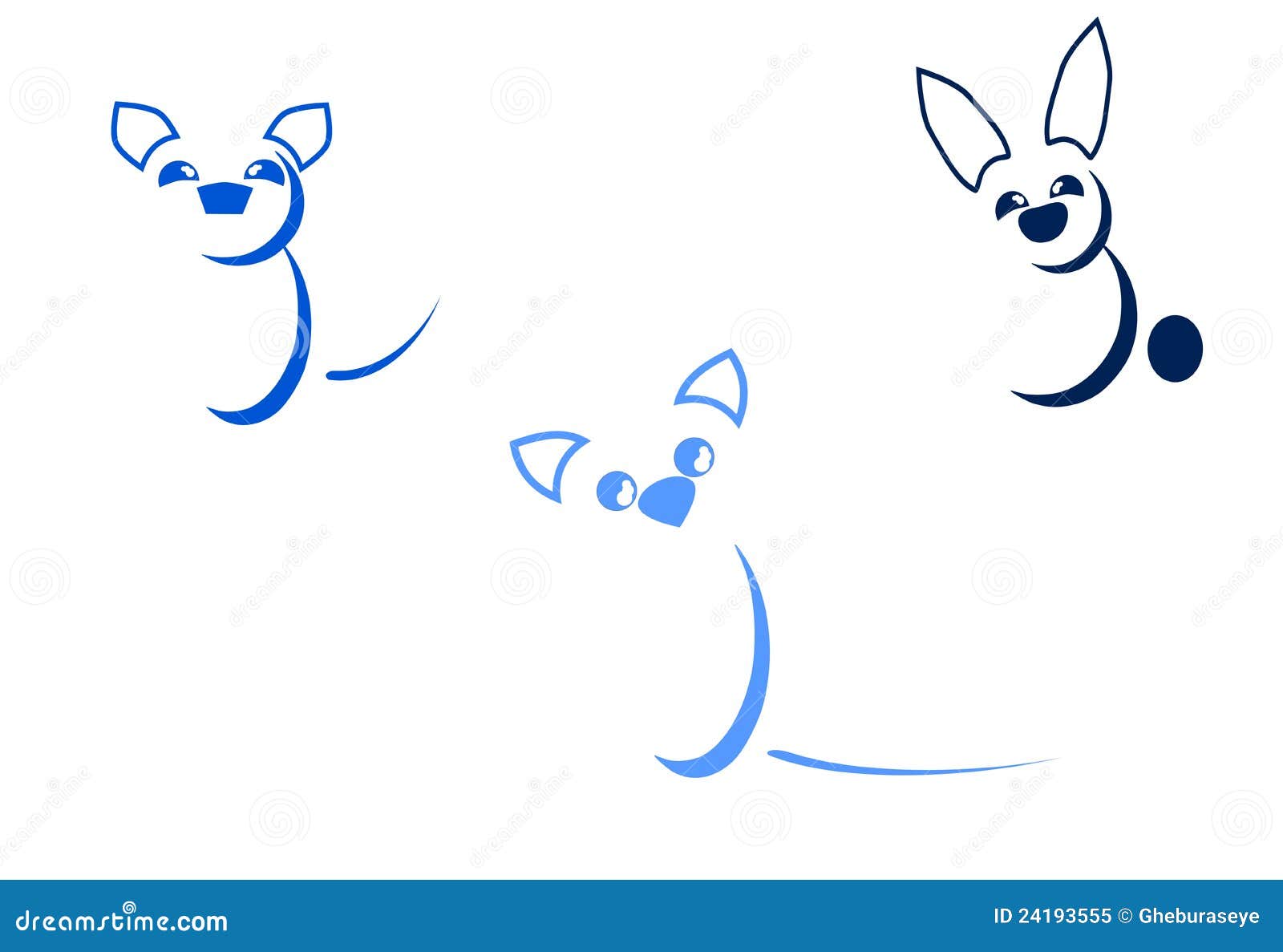 Stylized animals stock vector. Illustration of drawing - 24193555