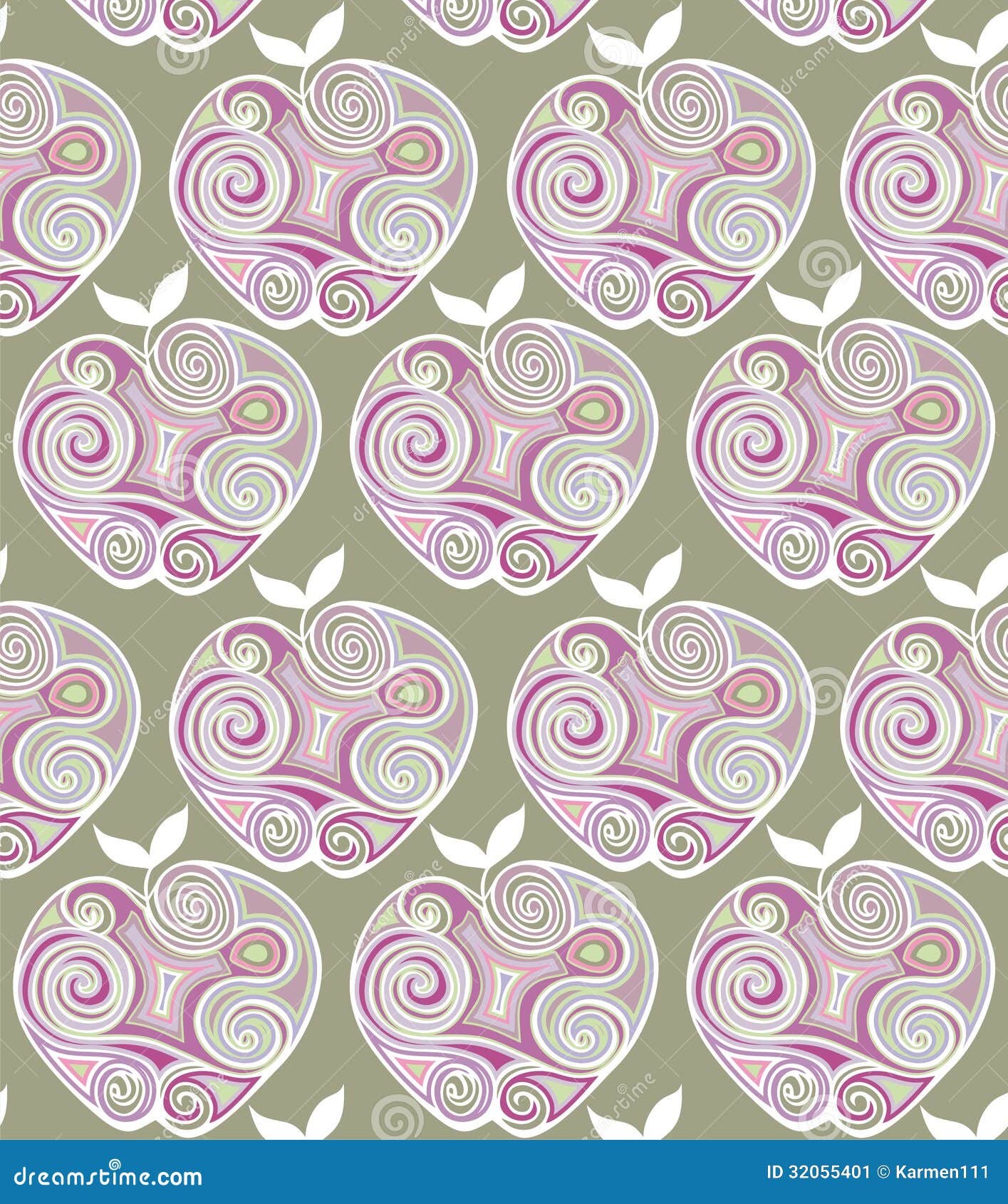 Stylized apple pattern. stock vector. Illustration of organic - 32055401