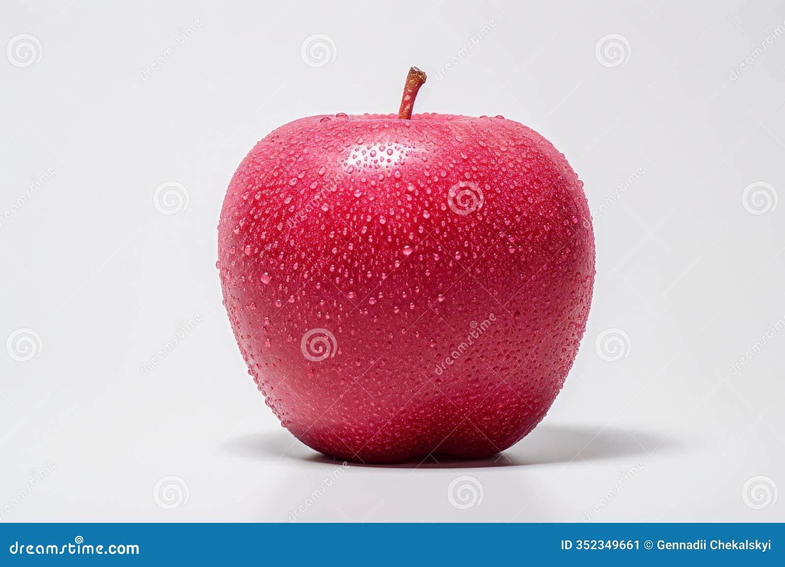 Stylized Apple on White Background Using Three Shades of Red for ...