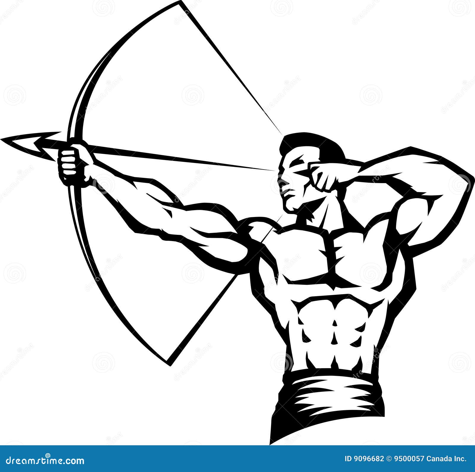 Stylized Archer stock vector. Illustration of arrowhead - 9096682