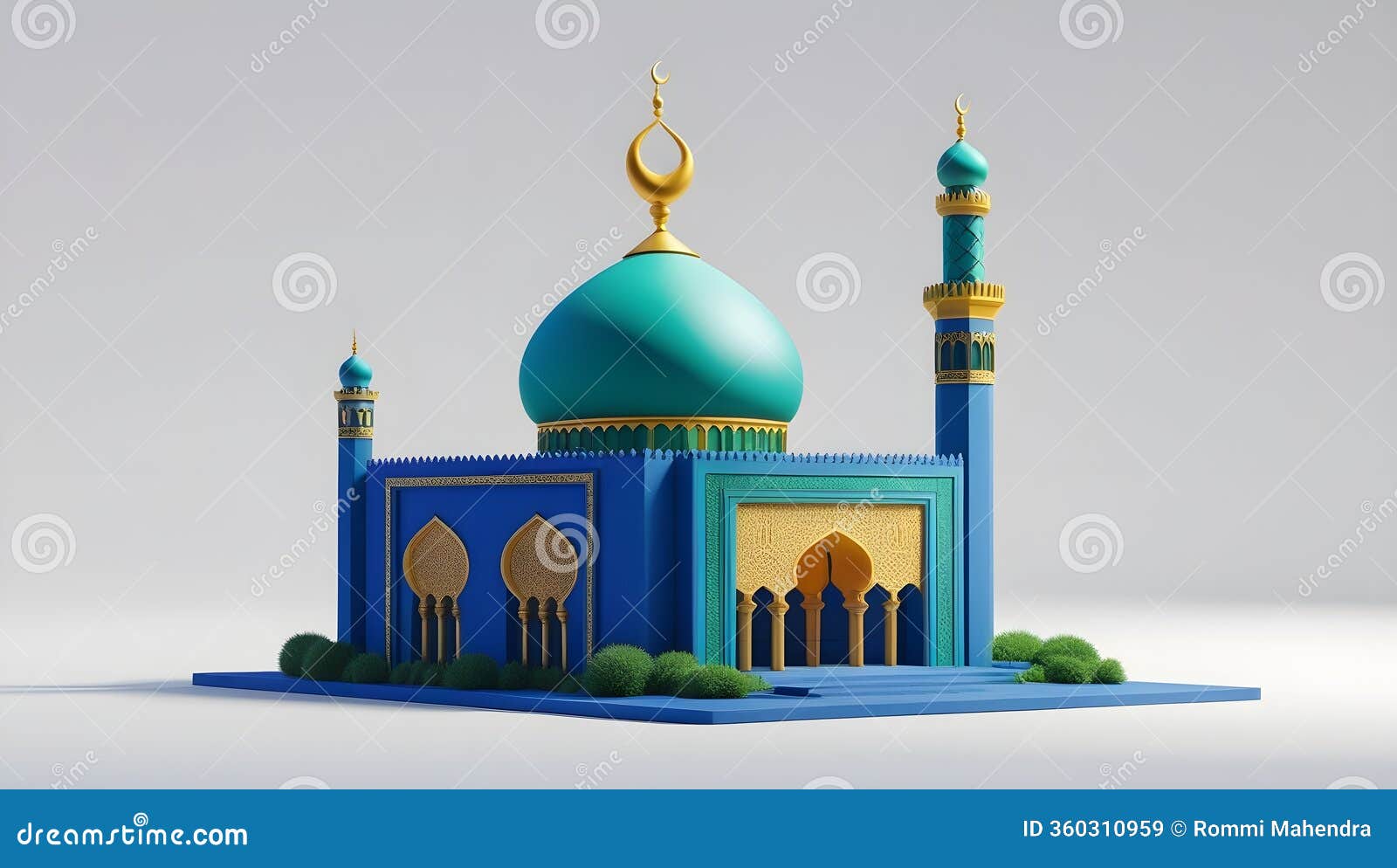 Stylized Architectural Model of a Mosque for Religious Holiday ...