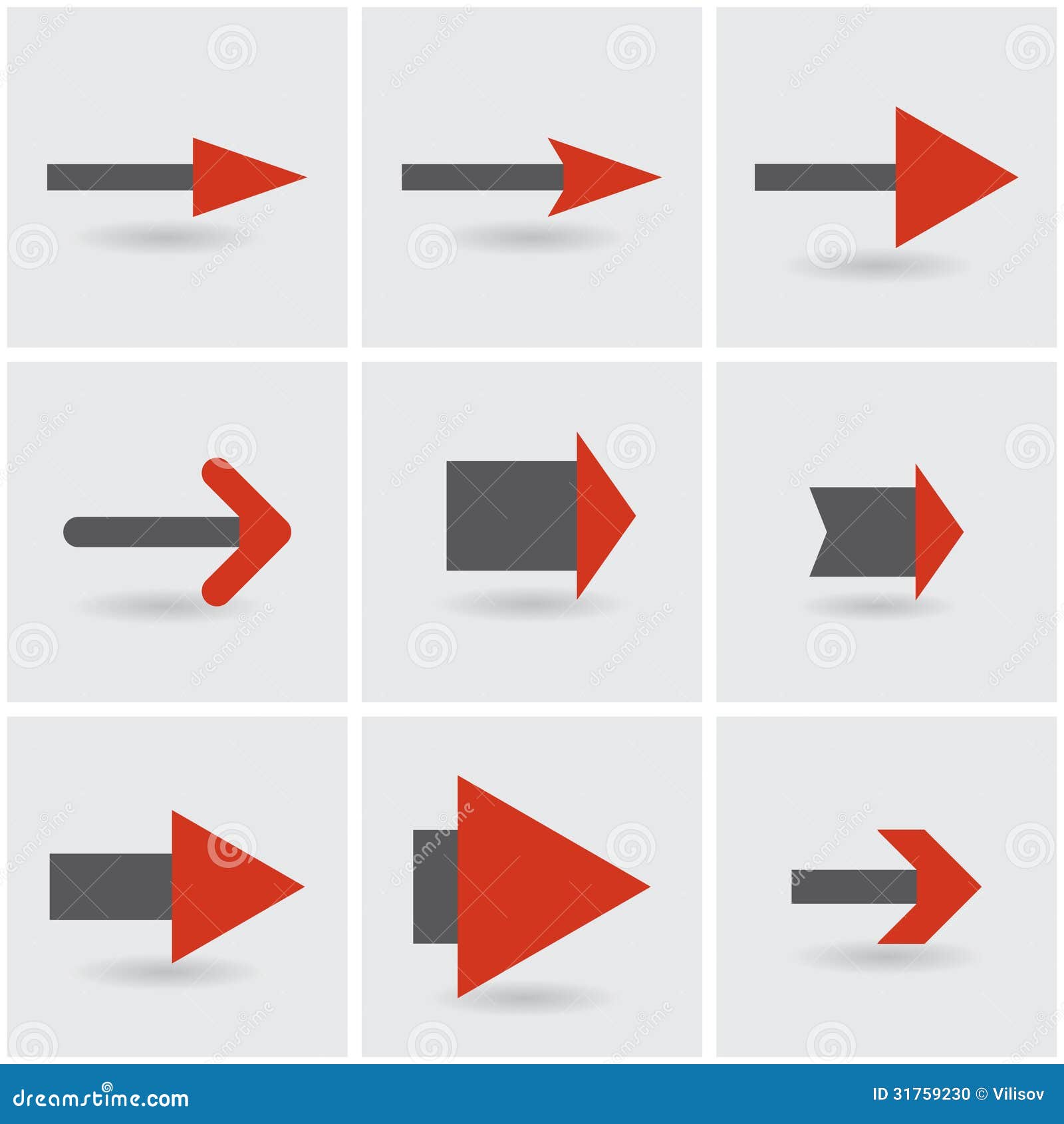 Stylized arrows stock vector. Illustration of collection - 31759230