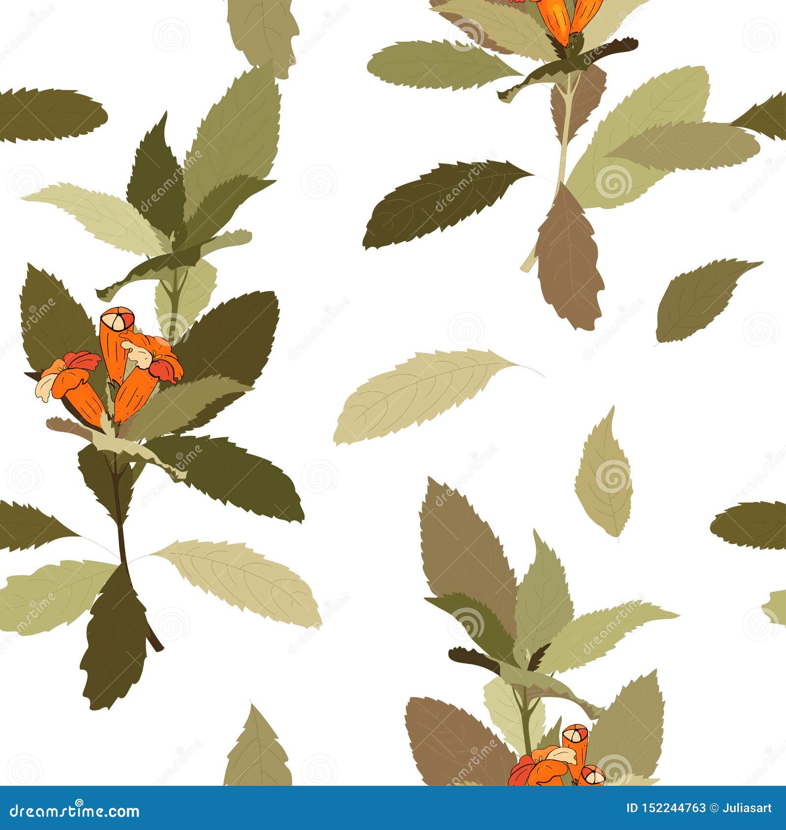 Stylized Art Background. Vector Floral Template. Rustic Indian Seamless ...