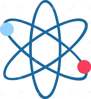 Stylized Atom Representation Showing Electrons Orbiting Nucleus ...