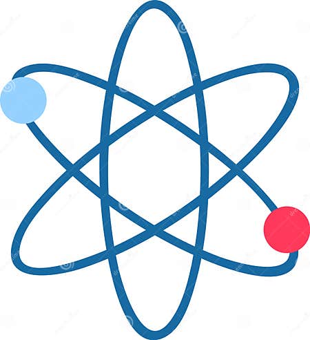 Stylized Atom Representation Showing Electrons Orbiting Nucleus ...