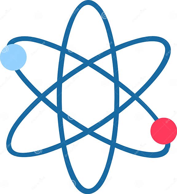 Stylized Atom Representation Showing Electrons Orbiting Nucleus ...