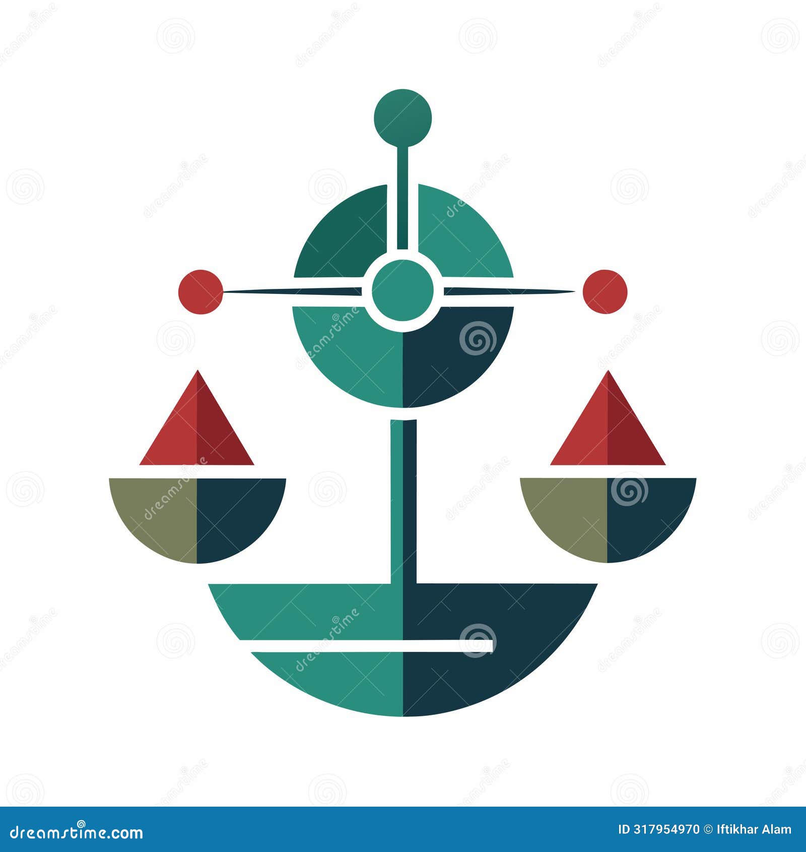 A Stylized Balance Scale Logo Design with Clean Lines and Symmetry, a ...
