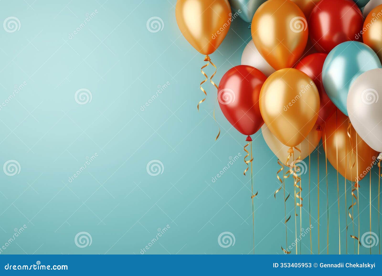 Stylized Balloons on a Bright Background Perfect for Festive ...