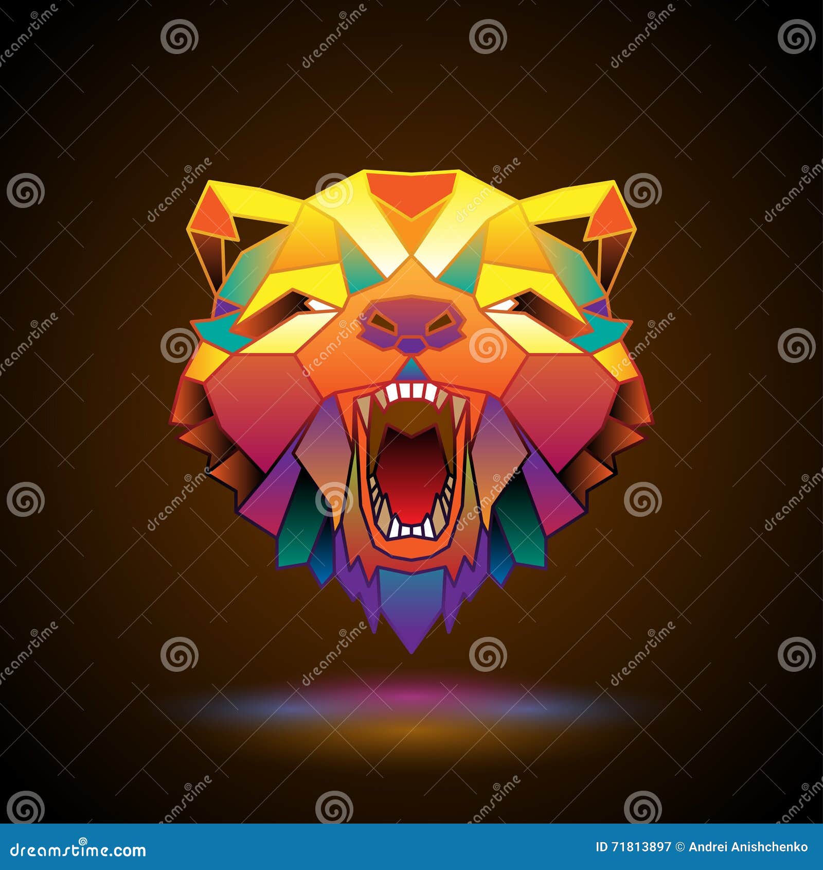 Stylized Bear Face. Hand Drawn Doodle Vector Illustration Isolated On ...