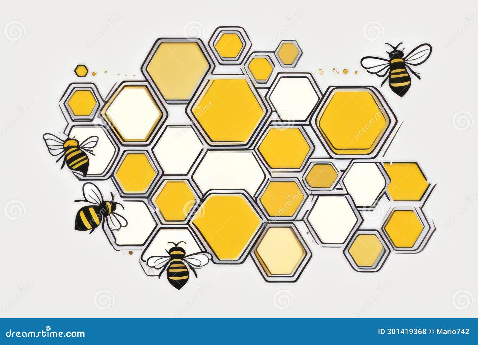 Stylized Beehive Background Stock Photography | CartoonDealer.com ...
