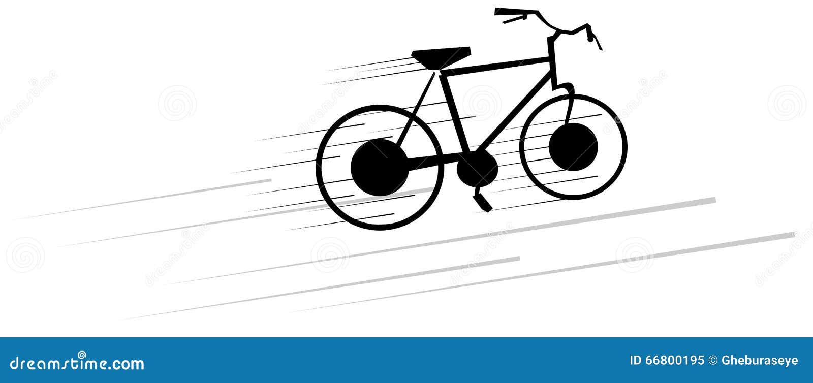 Stylized Bicycle in Black Isolated Stock Vector - Illustration of idea ...