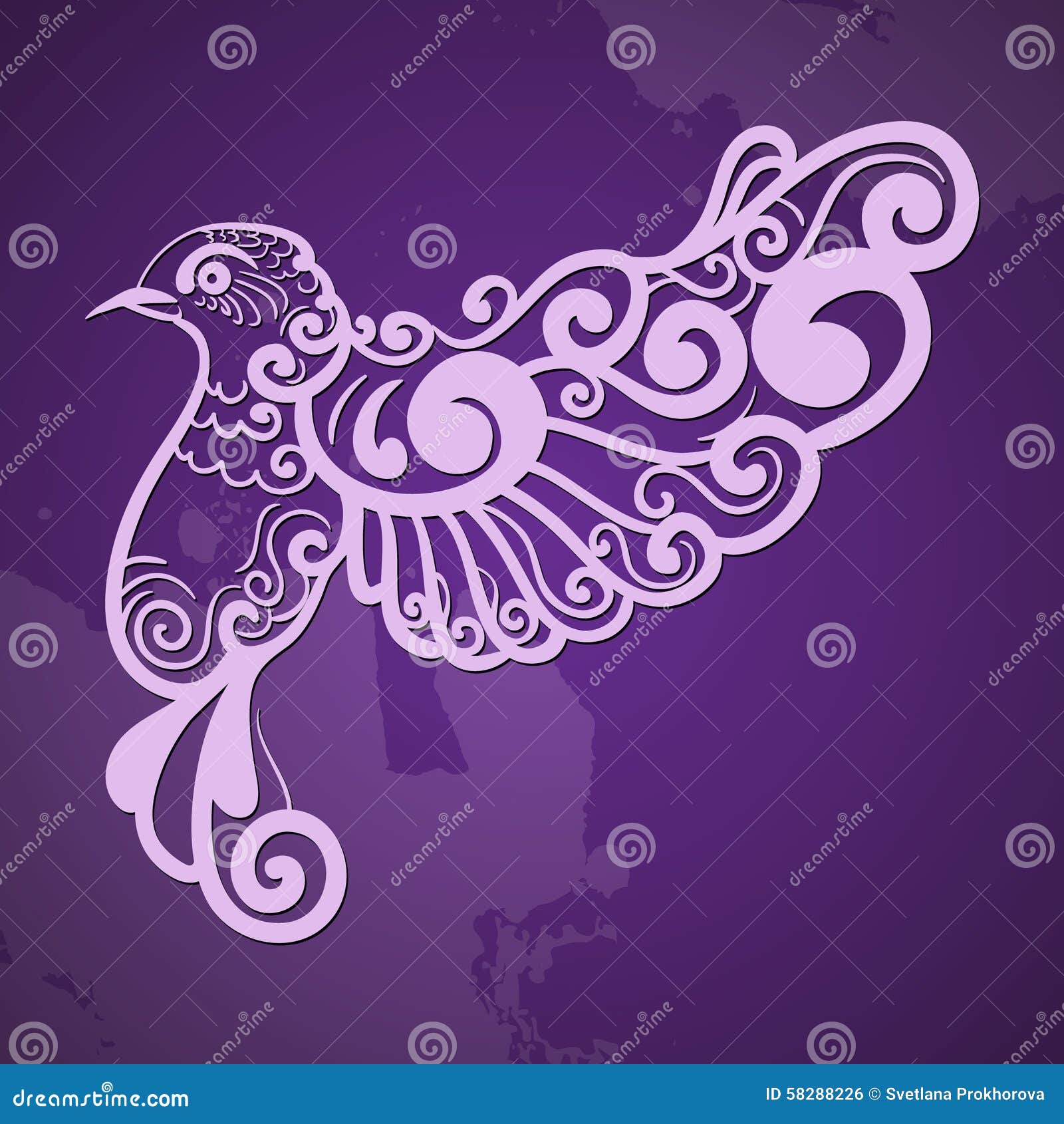 Stylized bird. stock vector. Illustration of flying, creative - 58288226