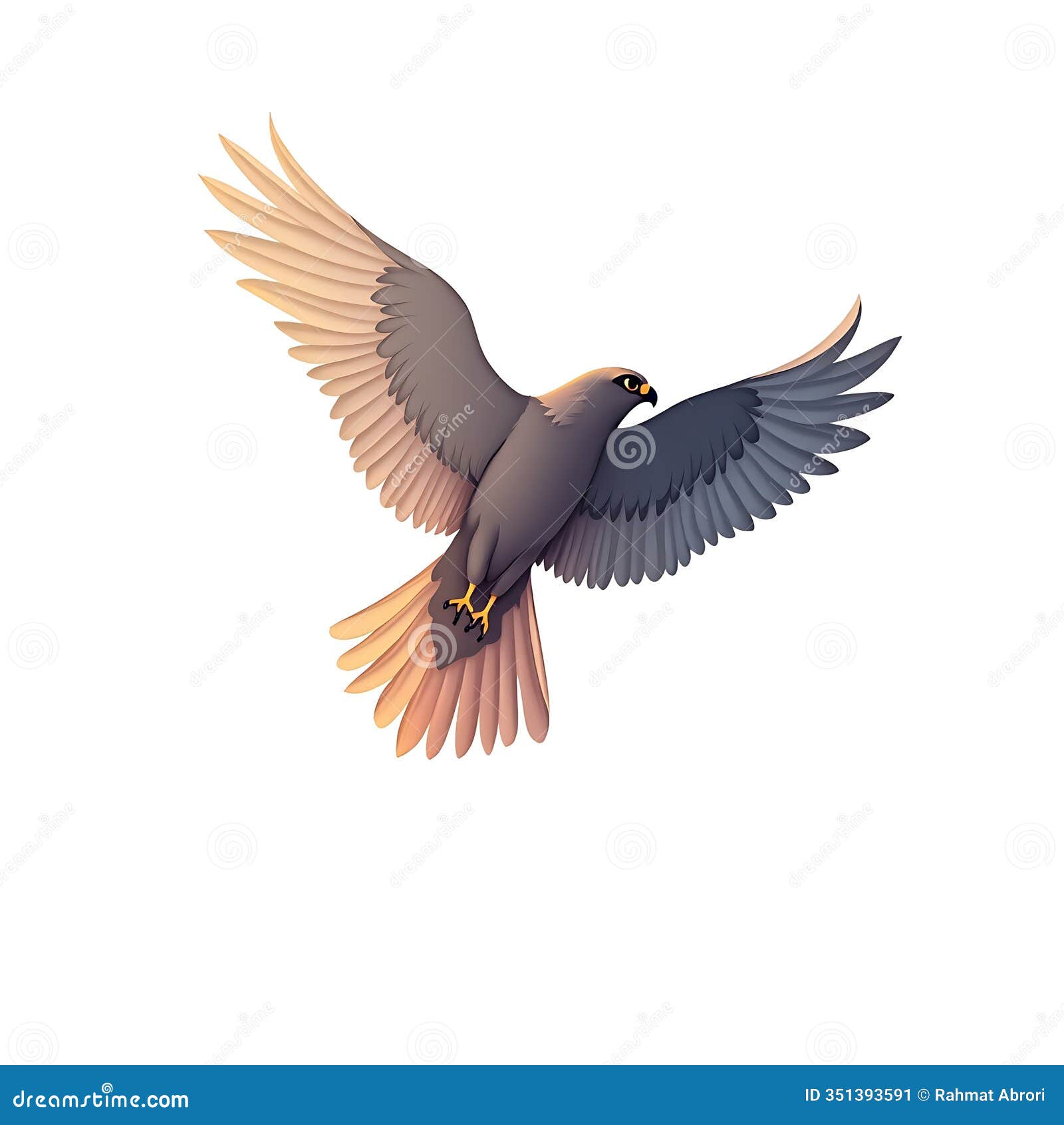 A Bird in Flight, Showcasing Detailed Feathers and Dynamic Movement ...