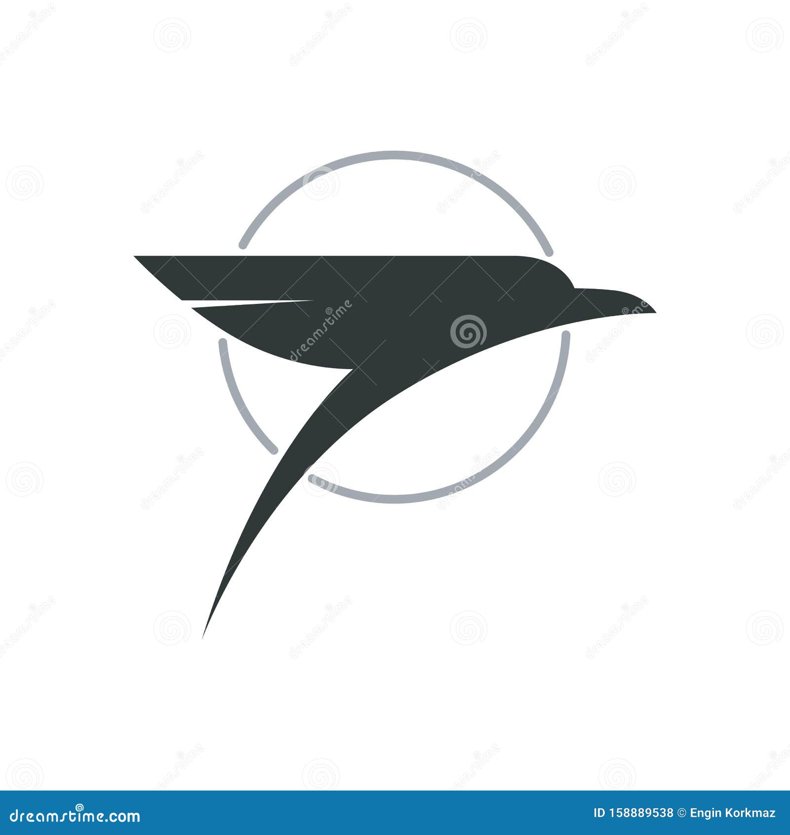 Stylized Bird Icon Design Element Stock Vector - Illustration of icon ...