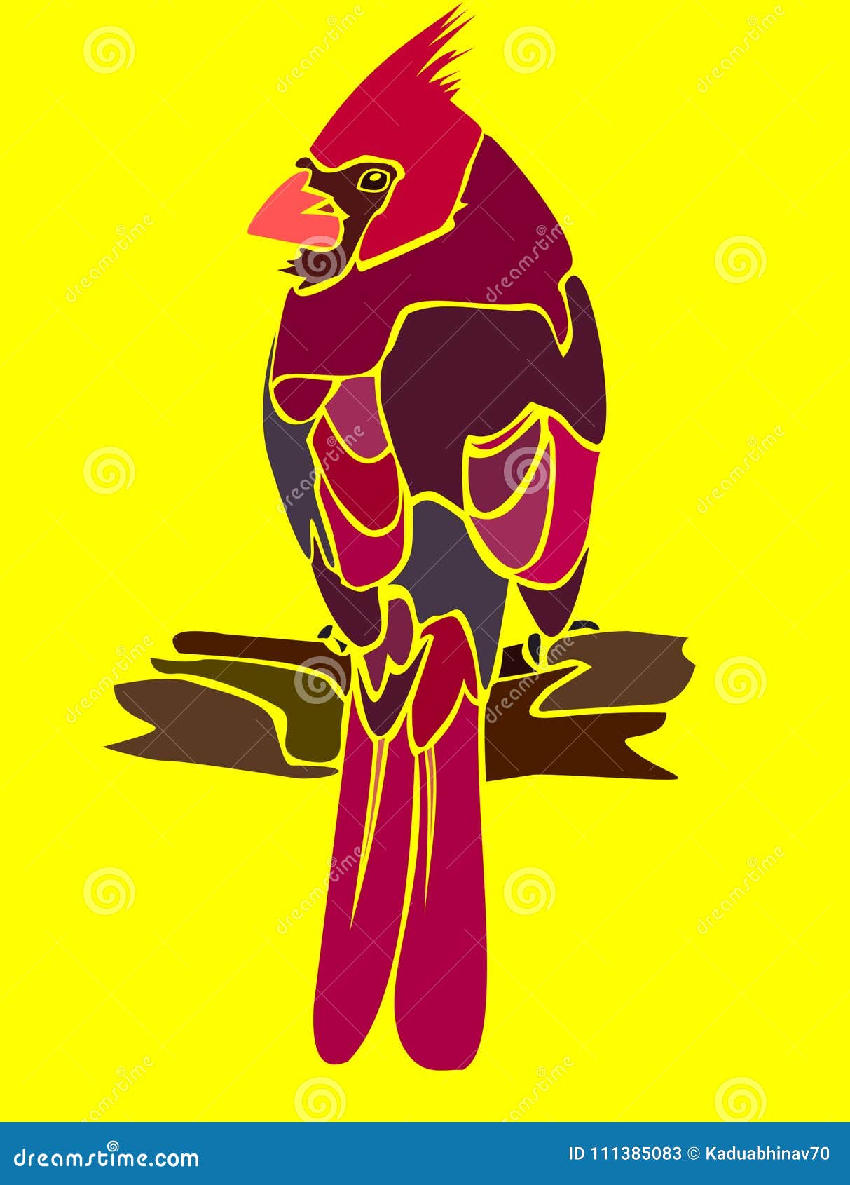 Stylized Bird stock vector. Illustration of combination - 111385083