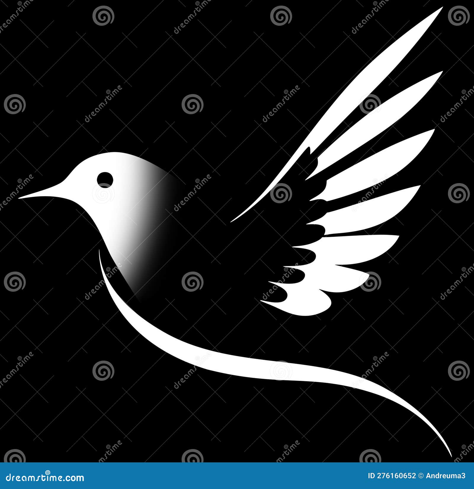 Stylized bird illustration stock photo. Illustration of monochrome ...
