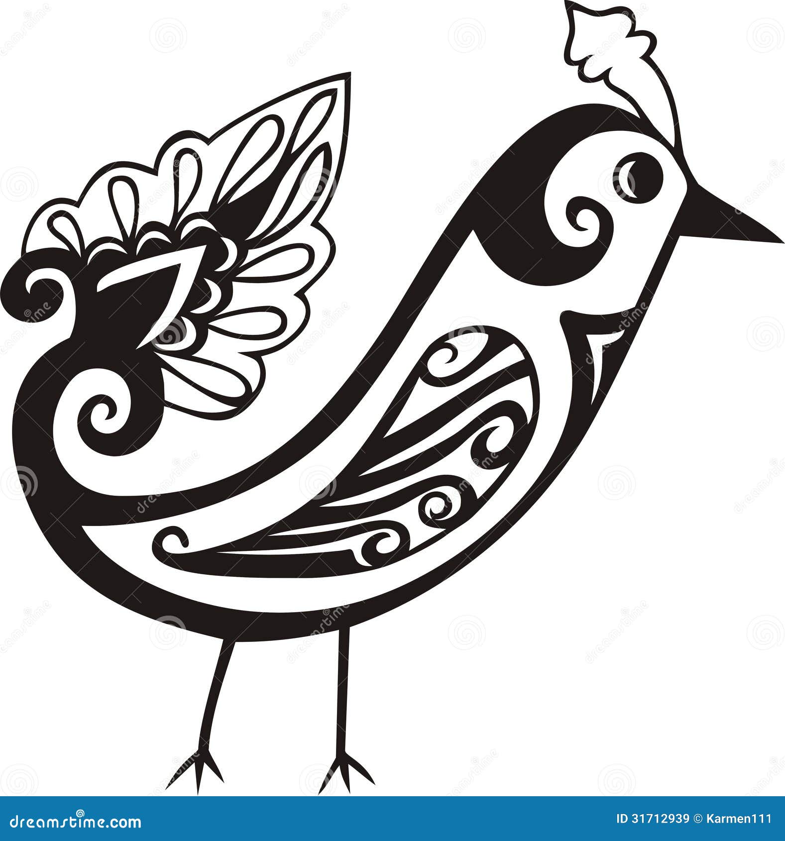 Stylized birds stock vector. Illustration of painting - 31712939