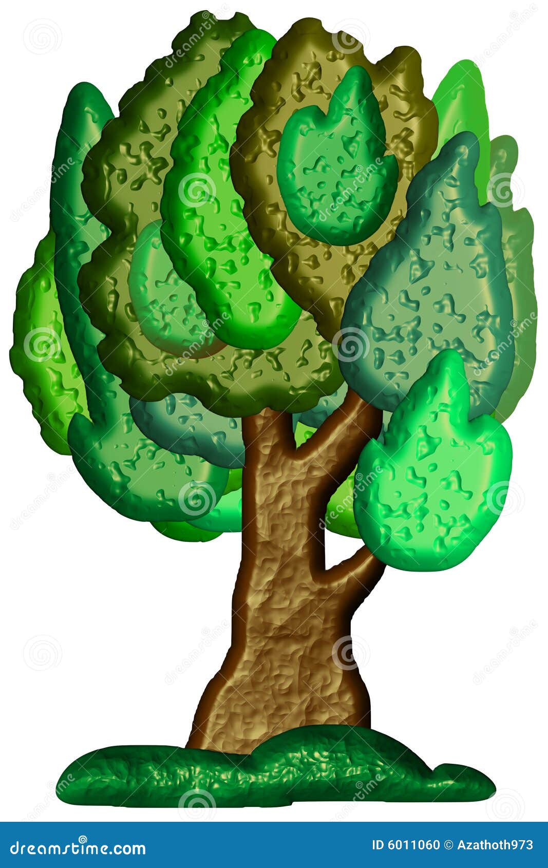 Stylized Bitmap tree stock illustration. Illustration of landscape ...
