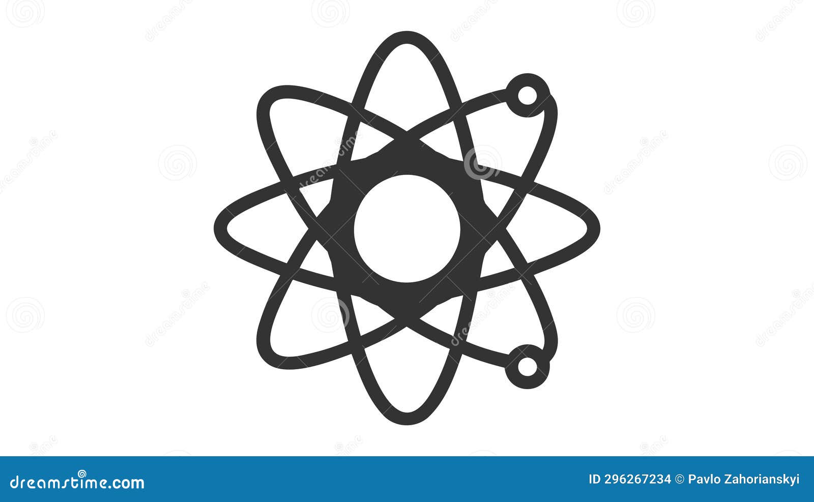 New Black Atom Icon On White Background,Atom Icons Royalty-Free Stock ...