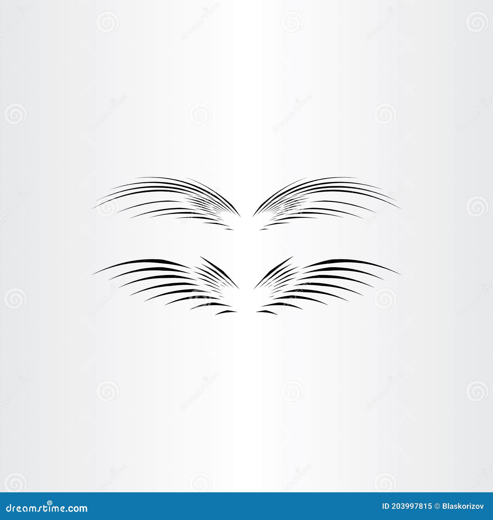 Stylized Black Vector Bird Wings Stock Vector - Illustration of element ...