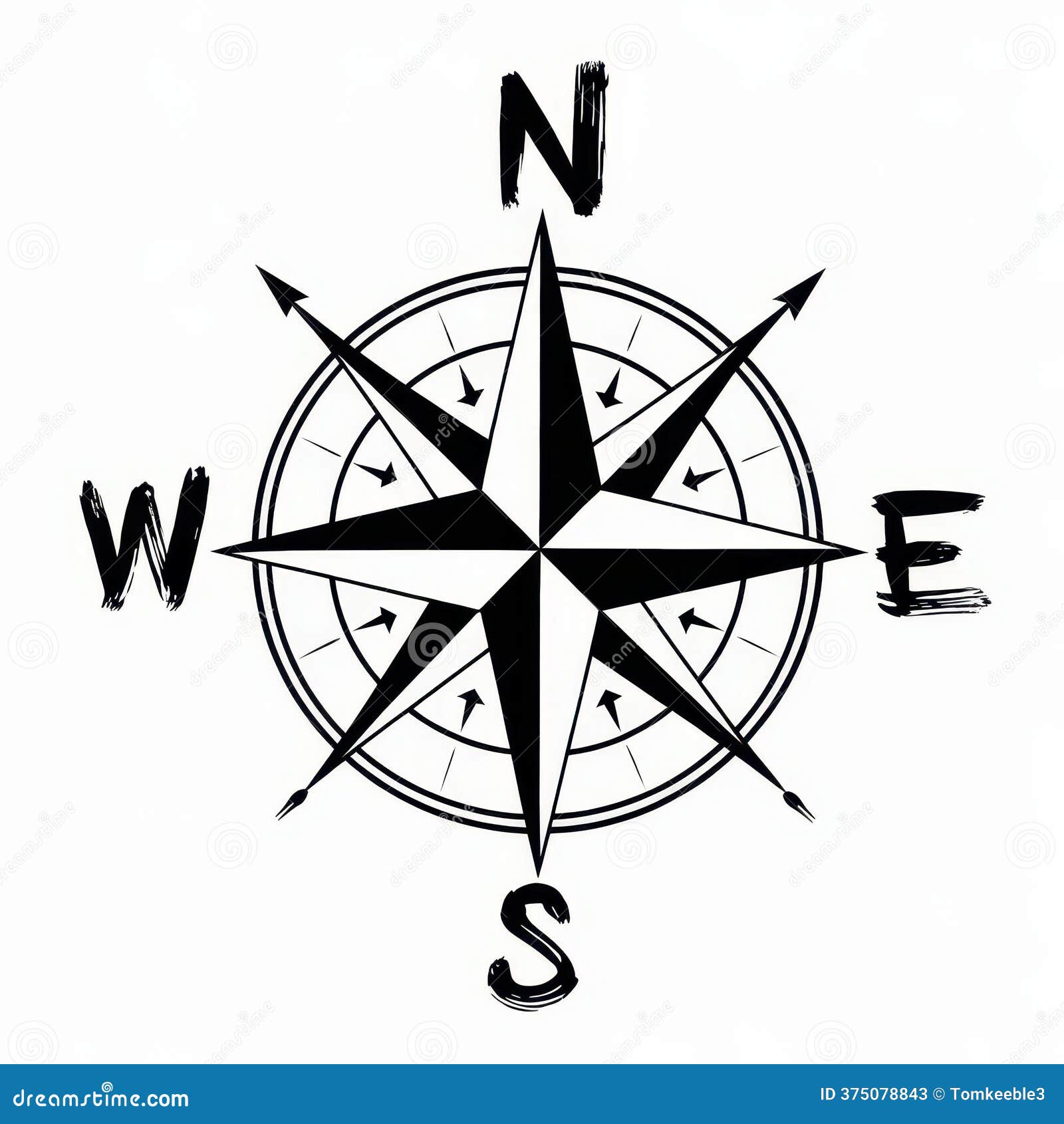 Guidance Through The Cardinal Points Of The Tablet Vector Illustration ...