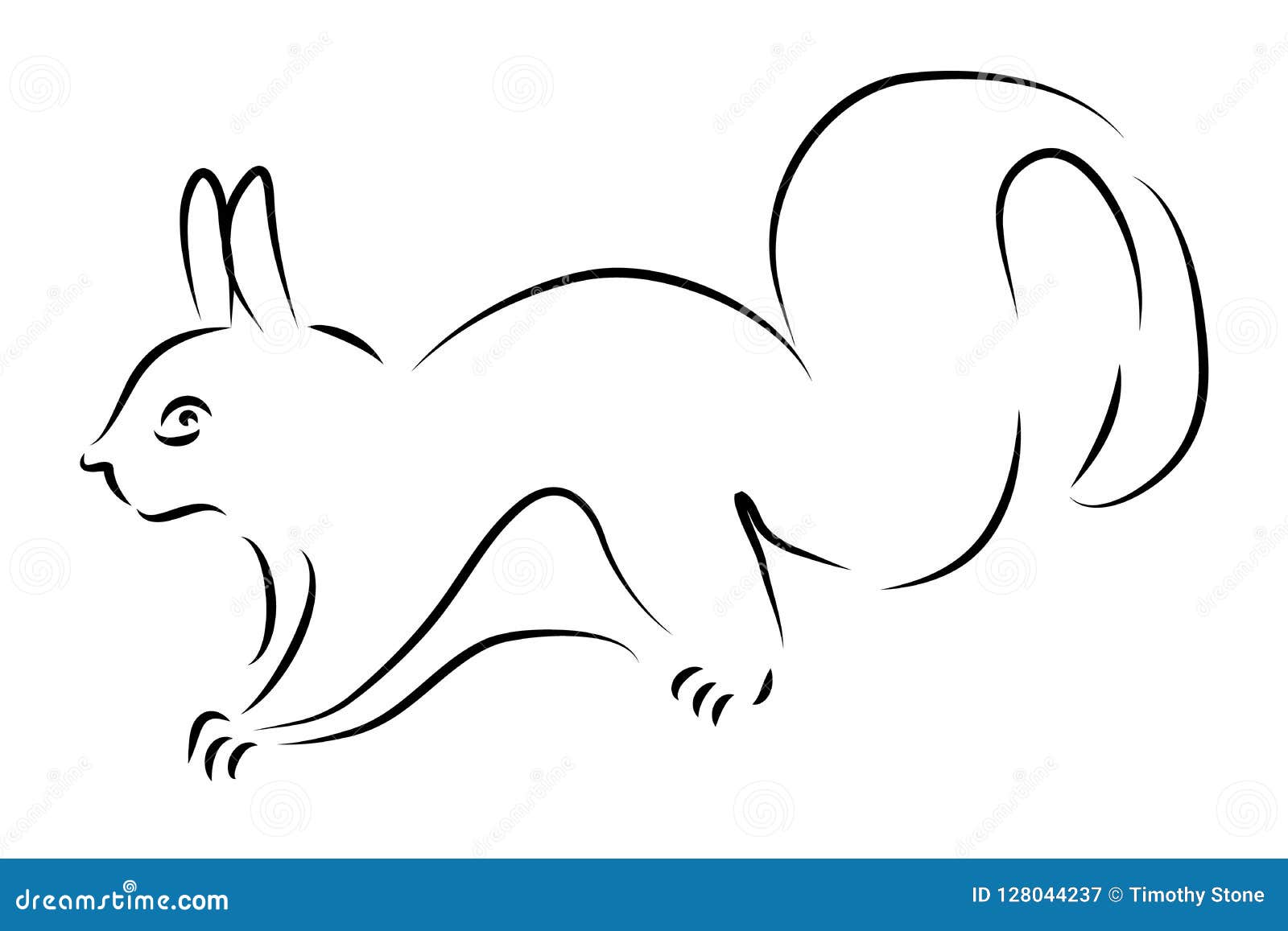 Stylized Squirrel Vector