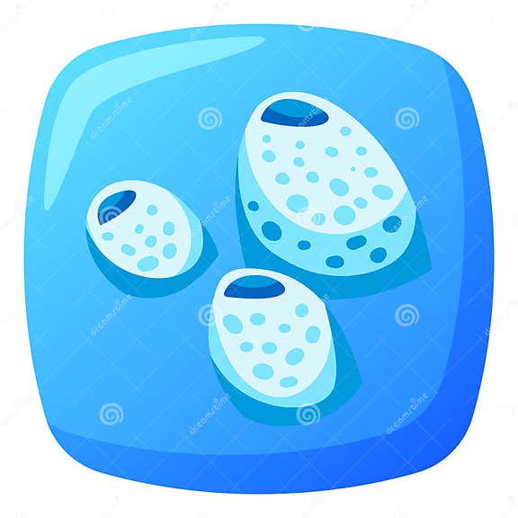 Stylized Blue Asteroids Floating in Space, Celestial Bodies with ...