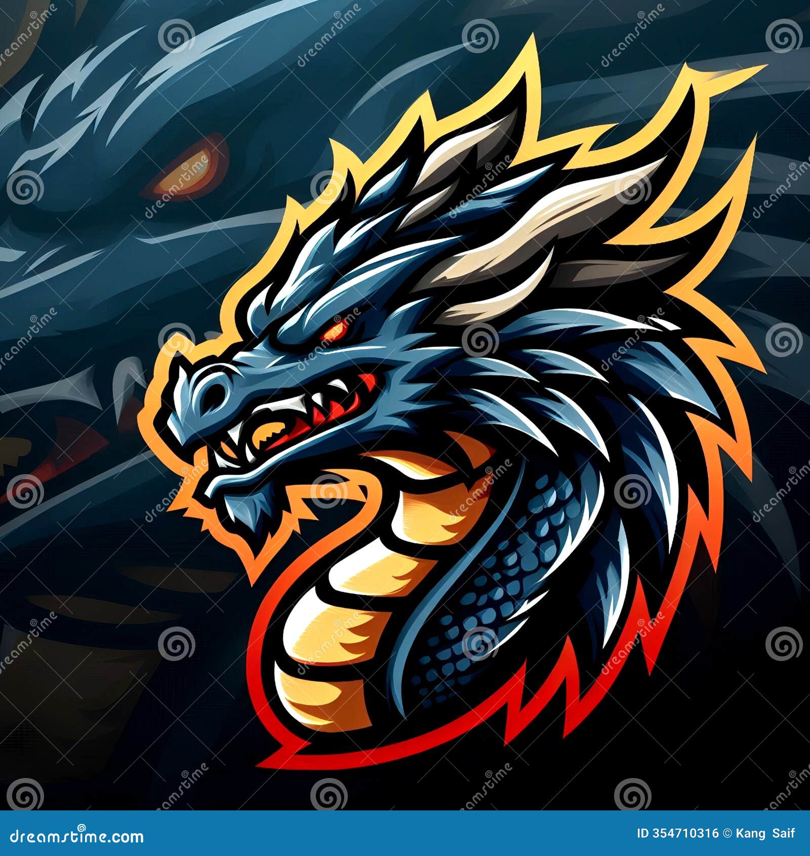 Apex Predator: Dragon S Fury Stock Illustration - Illustration of ...