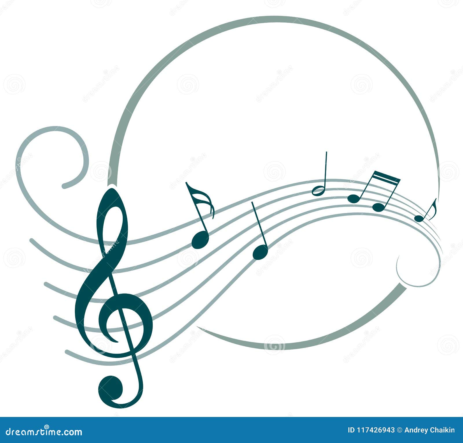 Frame with music notes. stock vector. Illustration of music - 117426943