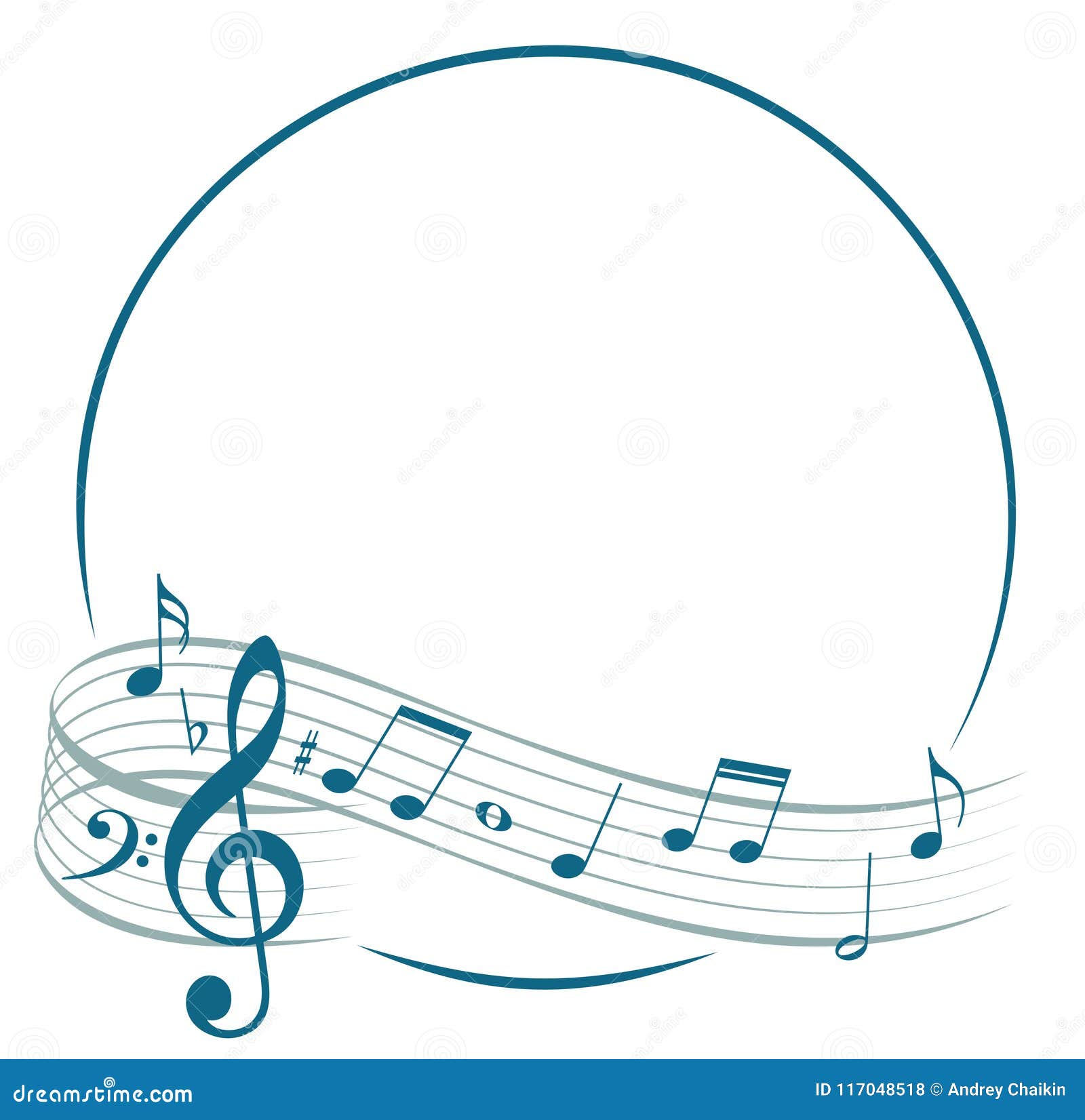 Music Notes Vector Border