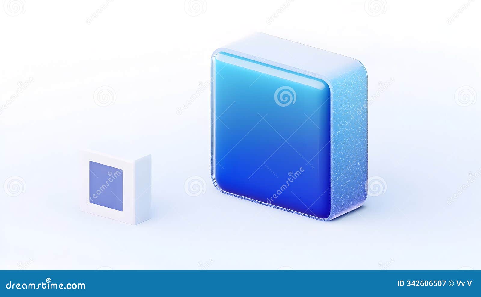 Stylized Blue Gradient Shape on White Background Stock Illustration ...