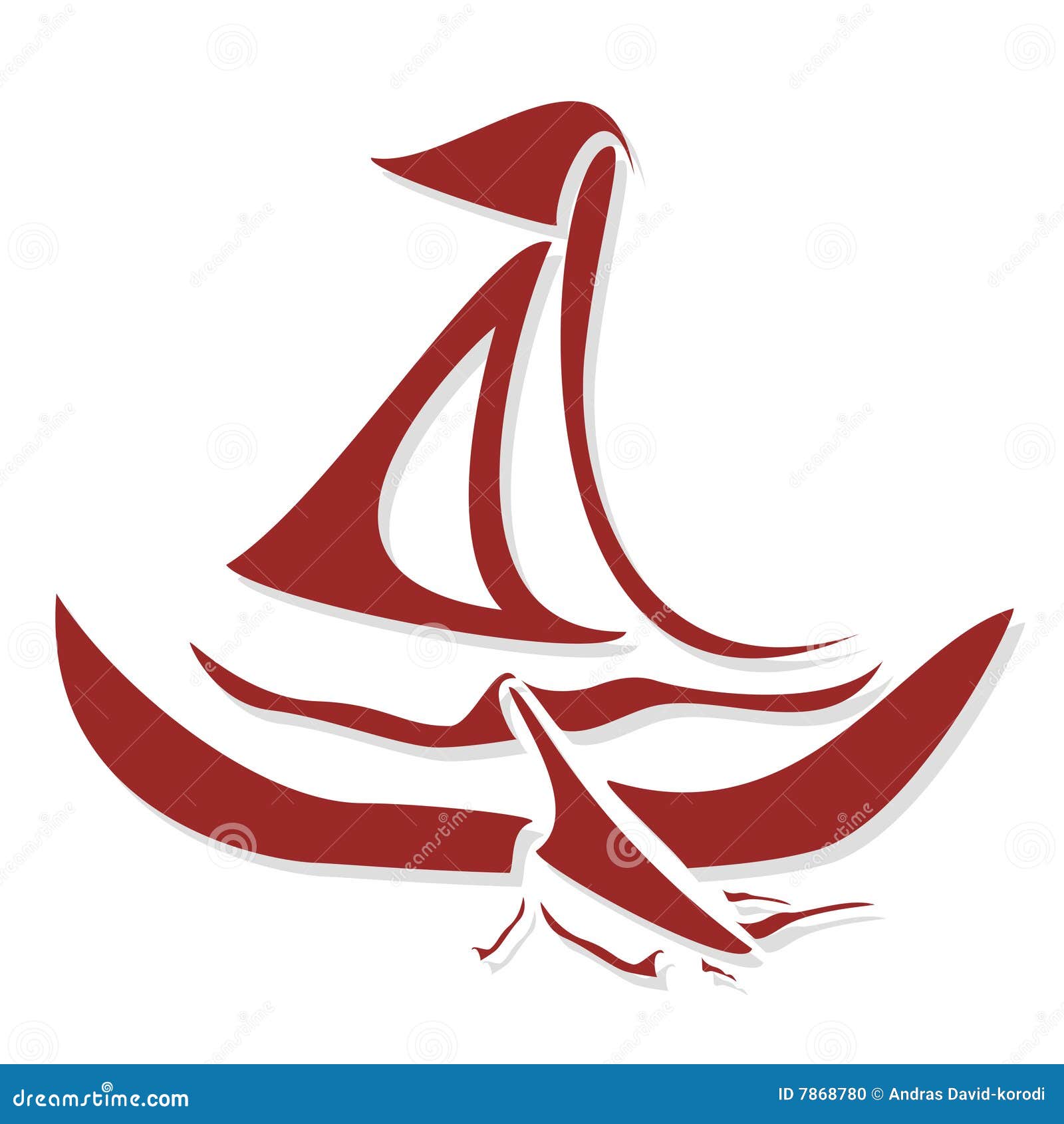 Stylized Boat Symbol Cartoon Vector | CartoonDealer.com #14359307