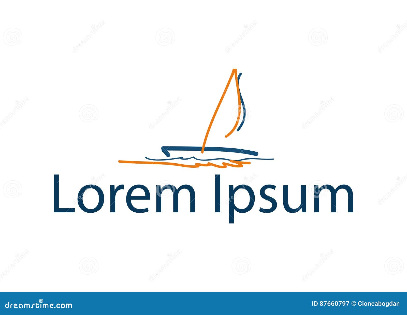 Stylized Boat Symbol Cartoon Vector | CartoonDealer.com #14359307