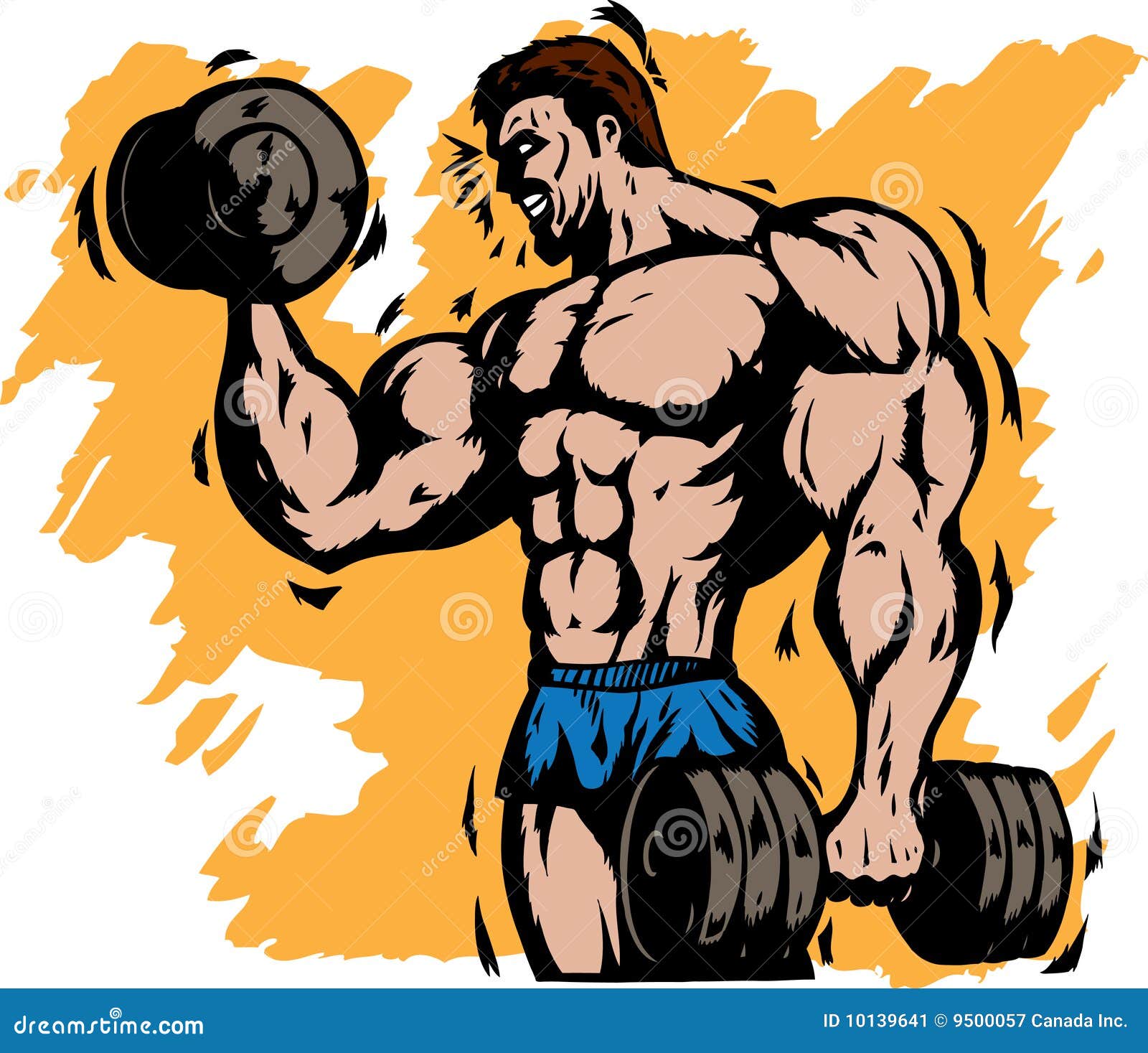 Stylized bodybuilder stock vector. Illustration of training - 10139641