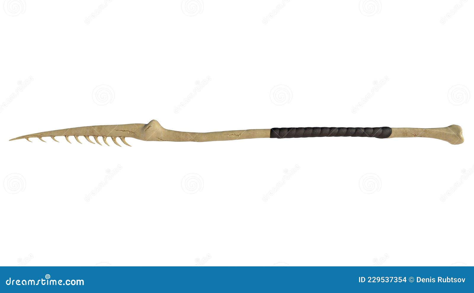 Stylized Bone Spear with Teeth Stock Illustration - Illustration of ...